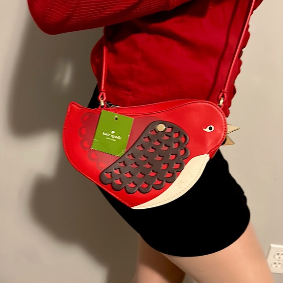 kate spade | Bags | Kate Spade New York Bird Crossbody Ooh La La Red ...